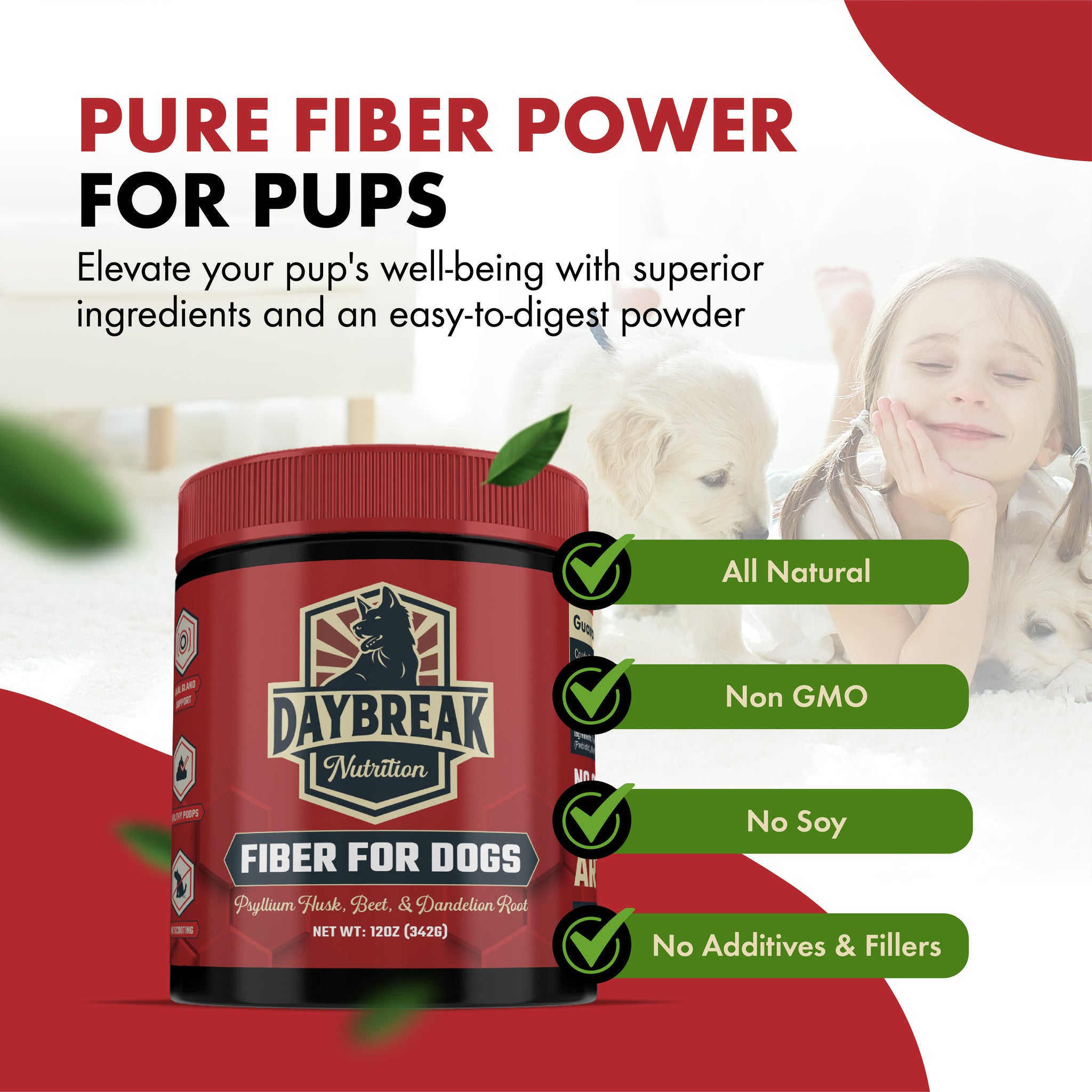 Fiber for Dogs by Daybreak Nutrition | Psyllium Husk, Beet Root ...